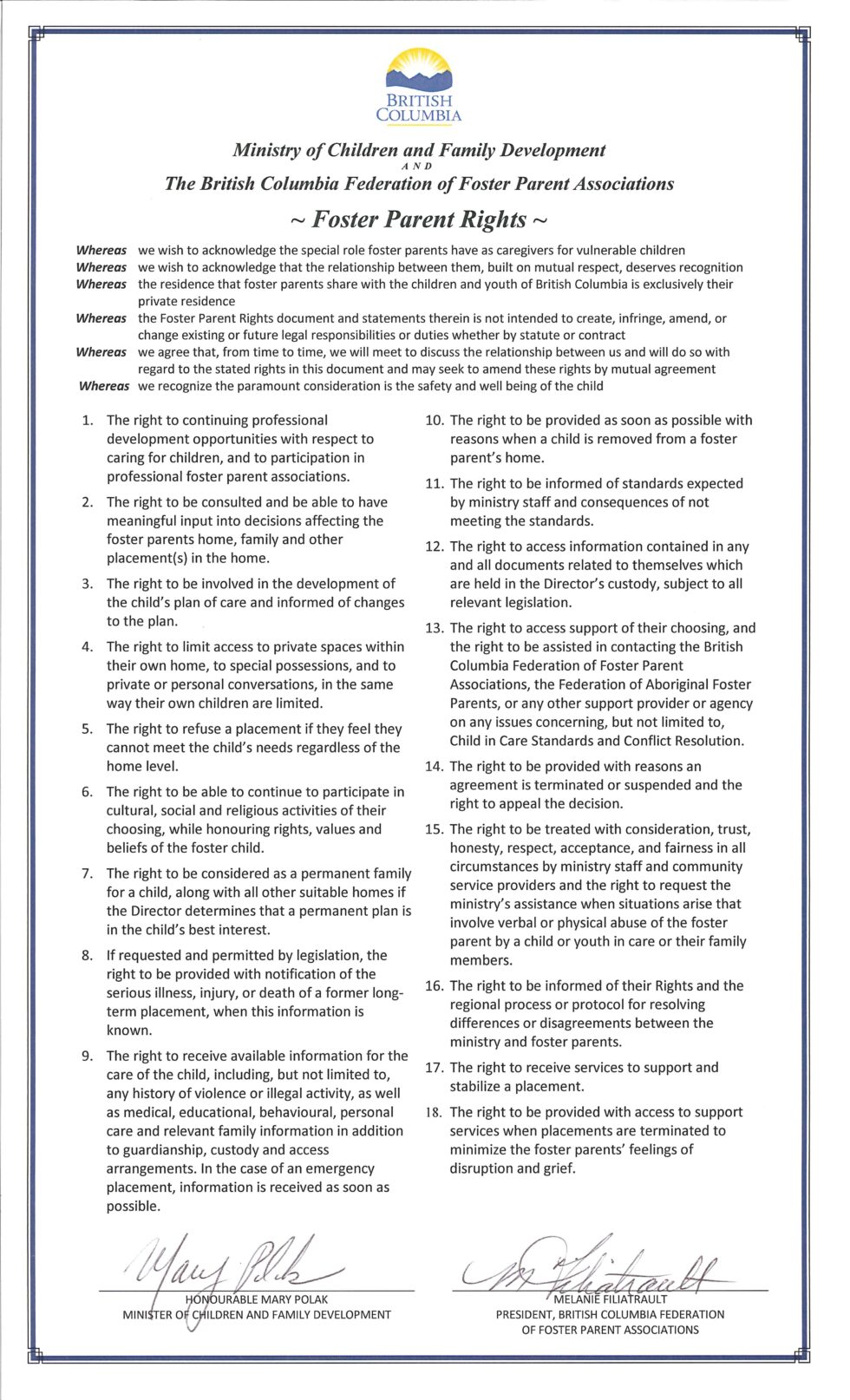 Fostering Practice and Policies | BC Foster Parents Association